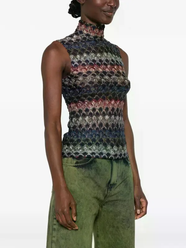 Missoni Zigzag-knit High-neck Top
