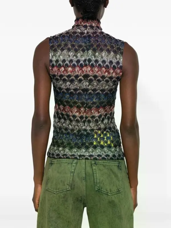 Missoni Zigzag-knit High-neck Top