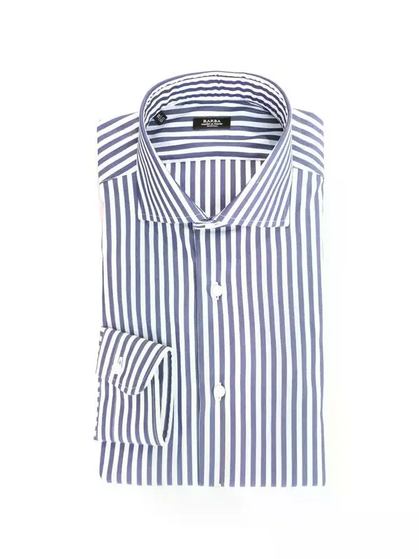 BARBA NAPOLI Vertical-stripe Pattern Long-sleeve Shirt