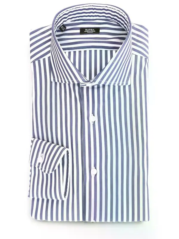 BARBA NAPOLI Vertical-stripe Pattern Long-sleeve Shirt