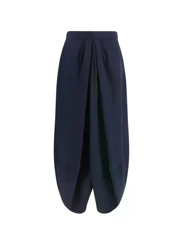 Giorgio Armani Pleated Tulip-hem Skirt - Blue