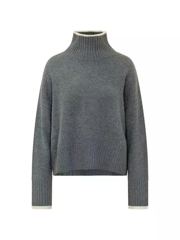 Pinko Ribbed-knit High-neck Wool Sweater
