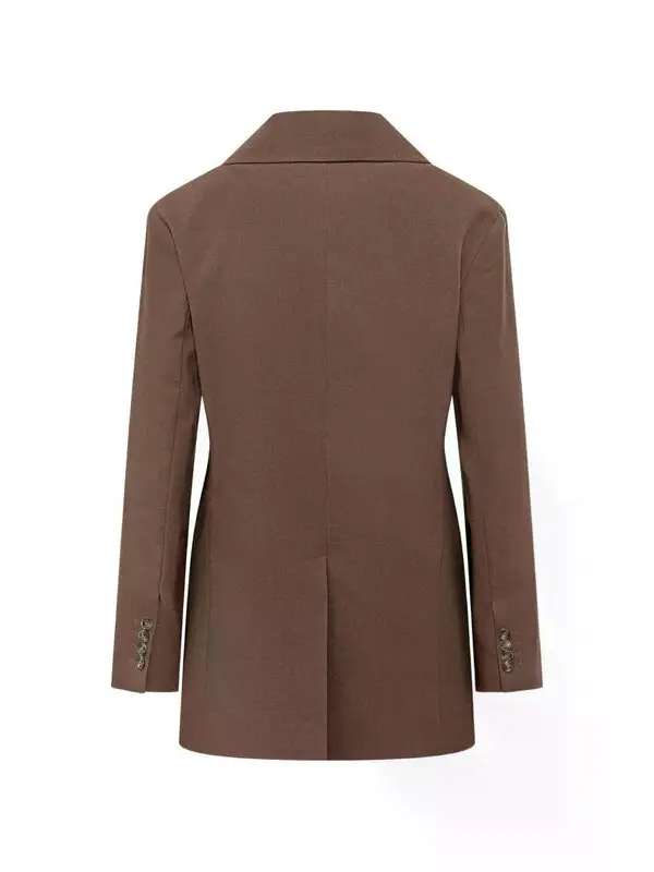 Max Mara Single-breasted Woollen Cloth Blazer - Brown
