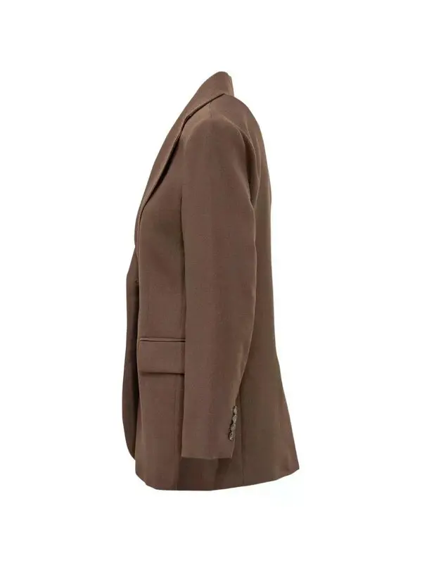 Max Mara Single-breasted Woollen Cloth Blazer - Brown