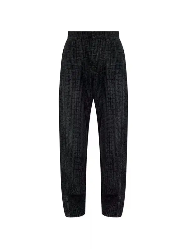 Balmain Monogram-print Jeans