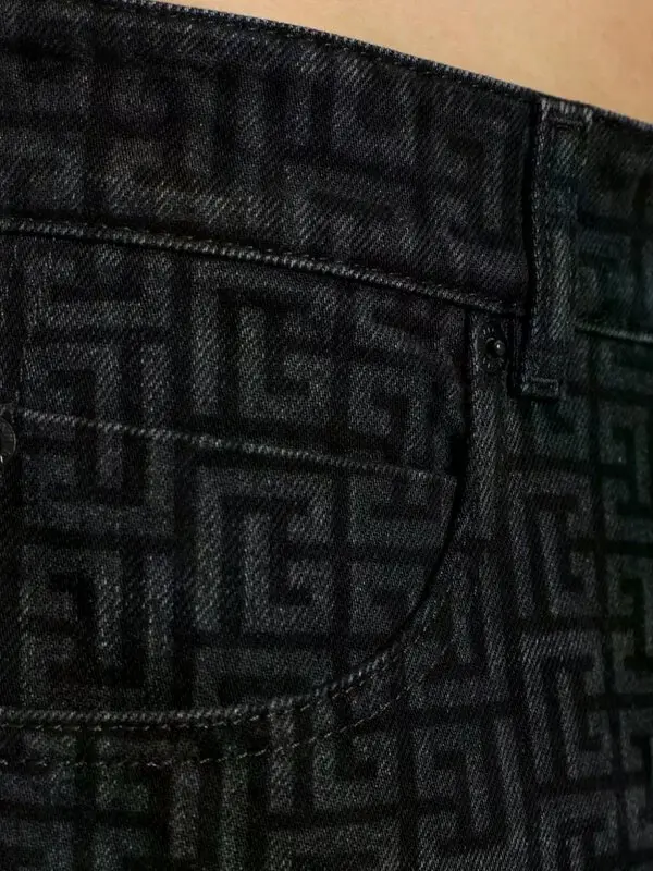 Balmain Monogram-print Jeans