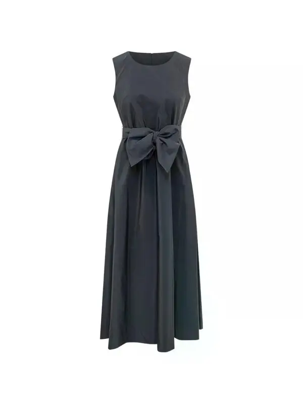 Max Mara Flared Taffeta Dress Navy