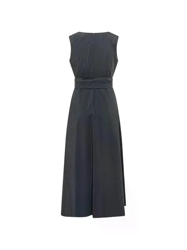 Max Mara Flared Taffeta Dress Navy