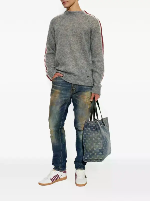 Dsquared2 Side-stripe Raglan-sleeve Sweater