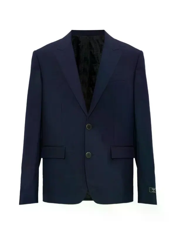 Balmain Logo-patch Wool Blazer