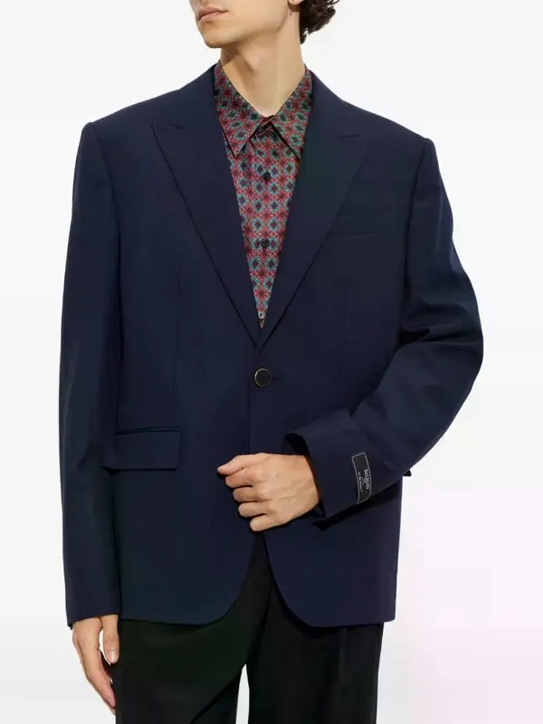 Balmain Logo-patch Wool Blazer