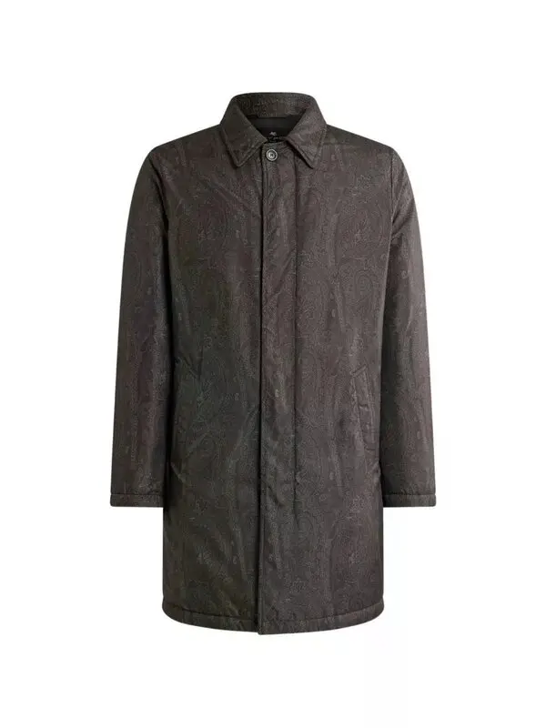 Etro Padded Raincoat With Arnica Motif