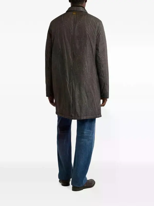 Etro Padded Raincoat With Arnica Motif
