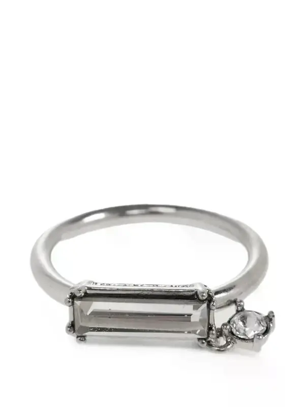 JIL SANDER Crystal-embellished Baguette-cut Ring