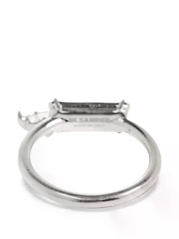 JIL SANDER Crystal-embellished Baguette-cut Ring