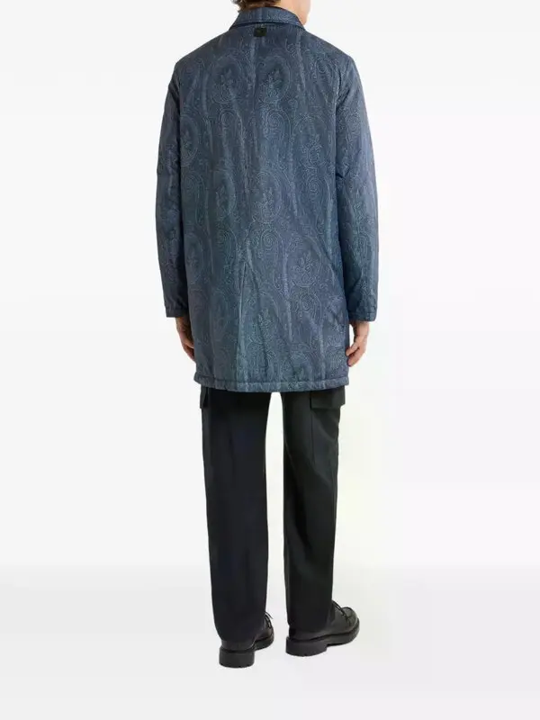 Etro Padded Raincoat With Arnica Motif
