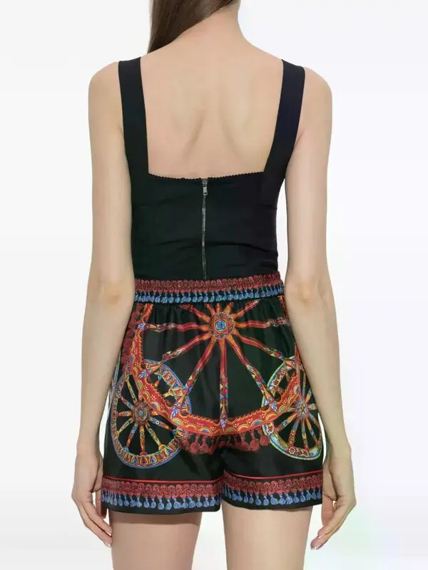 Dolce & Gabbana Sleeveless Bodysuit With Lace Inserts - Black