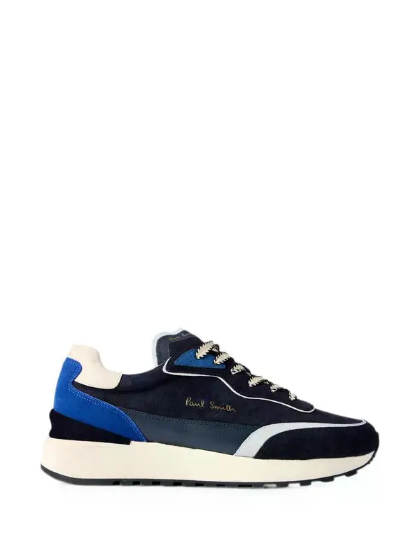 Paul Smith Navy Leather Aston Trainers