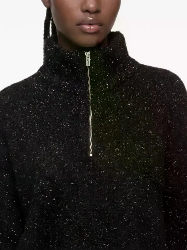 Karl Lagerfeld Half-zip Fluffy-knit Sweater