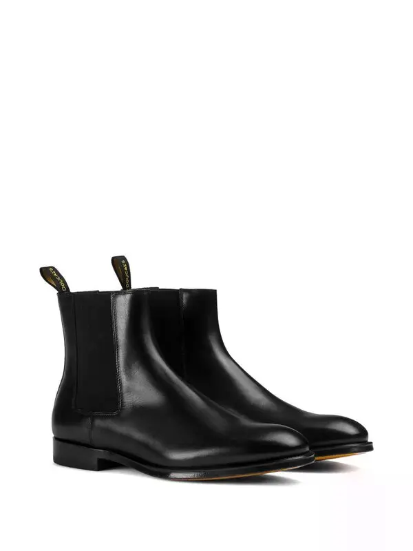 DOUCAL'S Elasticated-panel Pull-tab Ankle Boots