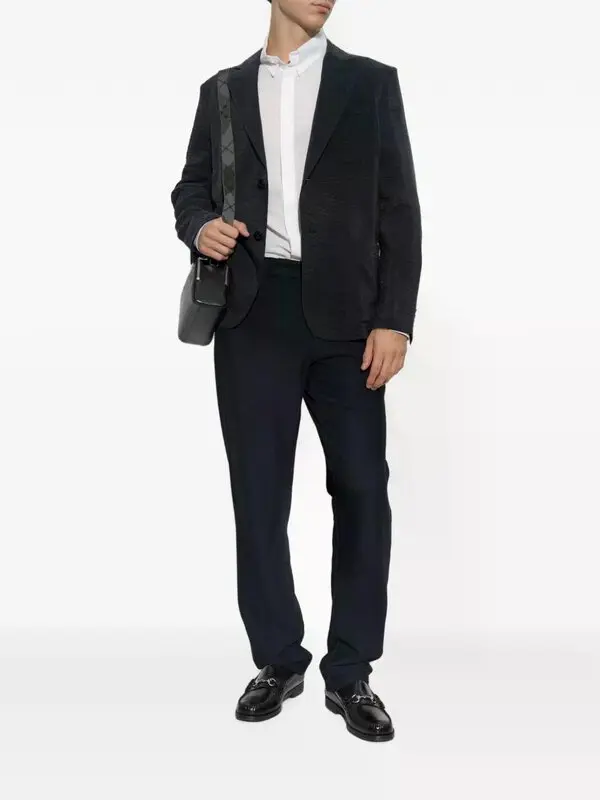 Giorgio Armani Seersucker-texture Long-sleeve Shirt