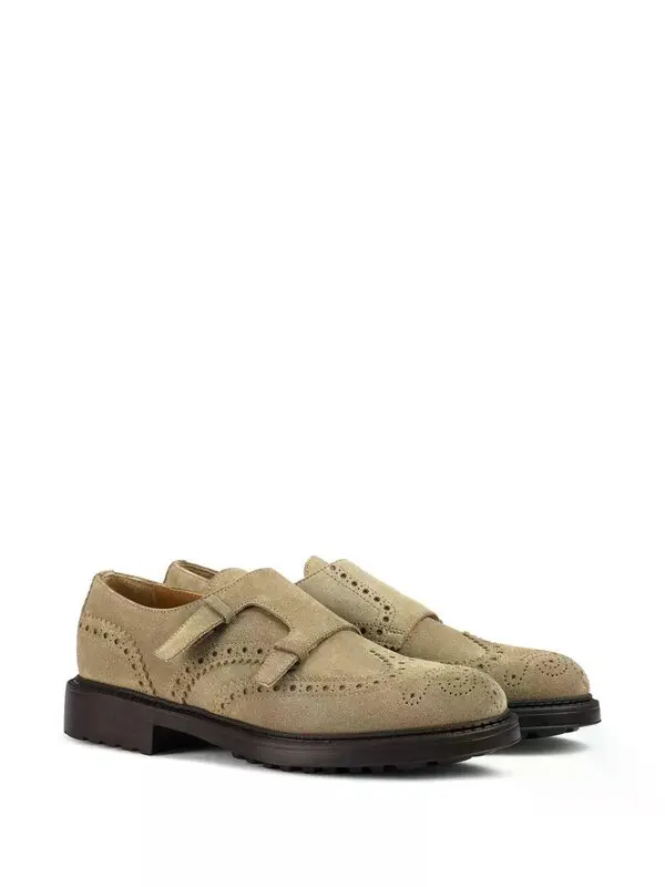 DOUCAL'S Brogue-detail Double-strap Monk Shoes