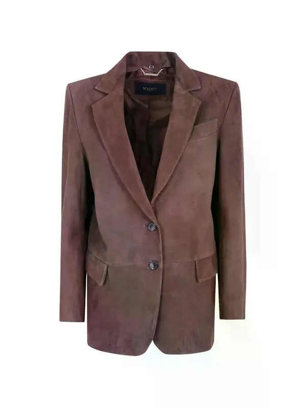 Seventy Suede Single-breasted Blazer