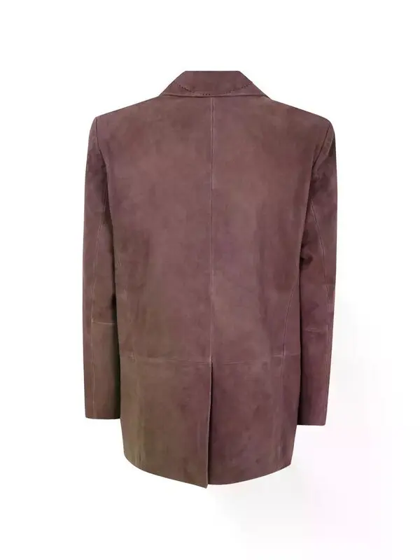 Seventy Suede Single-breasted Blazer