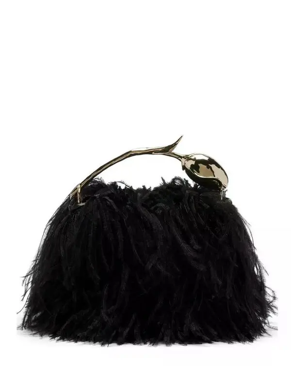 Erdem Mini Bloom Ostrich-feather Tote Bag
