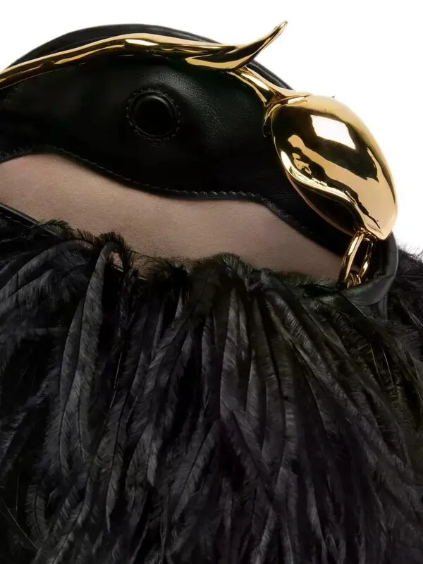 Erdem Mini Bloom Ostrich Feather Tote Bag - Black