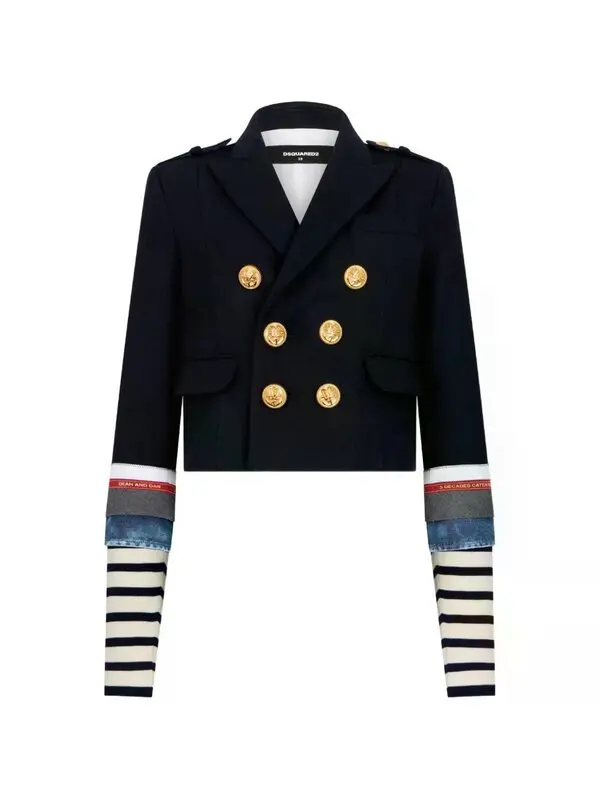 Dsquared2 Hybrid Wool-mix Peacoat Blazer