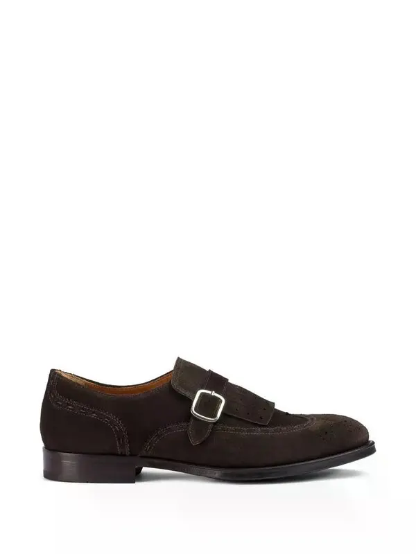 DOUCAL'S Fringe-detail Buckled Monk Shoes - Brown
