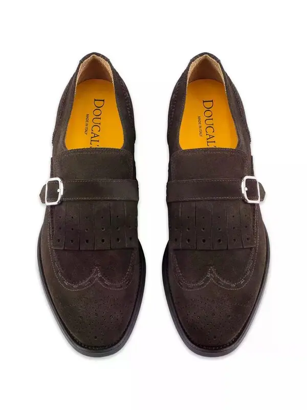 DOUCAL'S Monk Strap Shoes With Fringe Detail - Brown