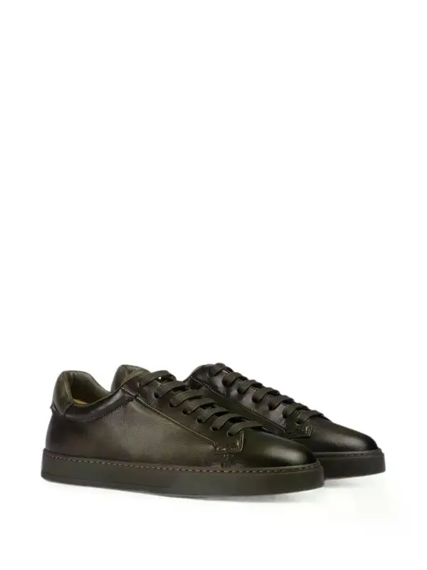 DOUCAL'S Lace-up Leather Sneakers - Green