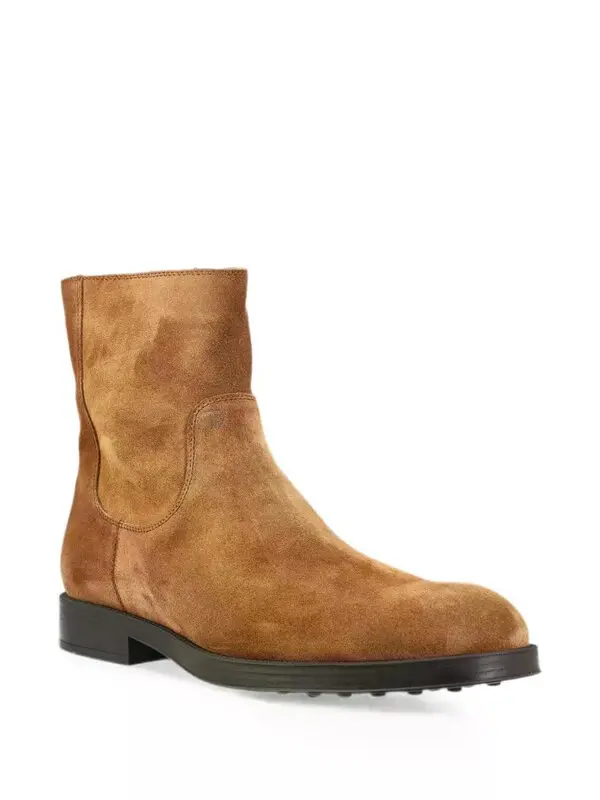 TOD'S Suede Side-zip Ankle Boots
