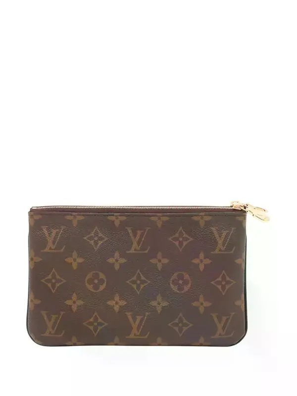 LOUIS VUITTON Monogram Giant Reverse Double Zip Pochette Crossbody Bag