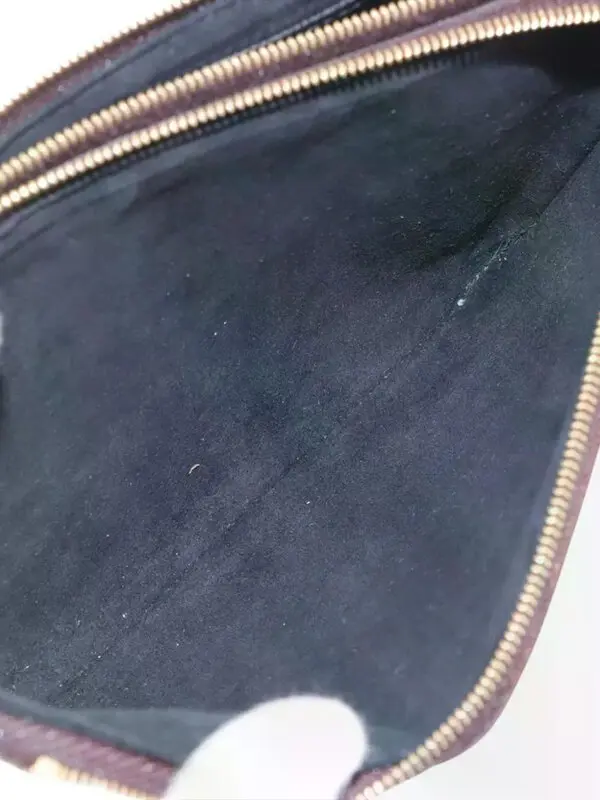 LOUIS VUITTON Monogram Giant Reverse Double Zip Pochette Crossbody Bag