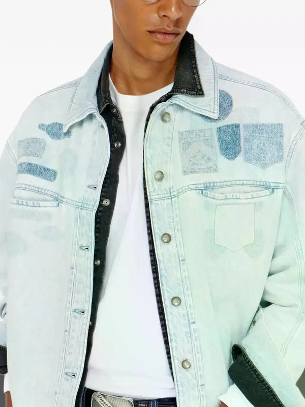 DIESEL® Denim Overshirt With Patch Effects
