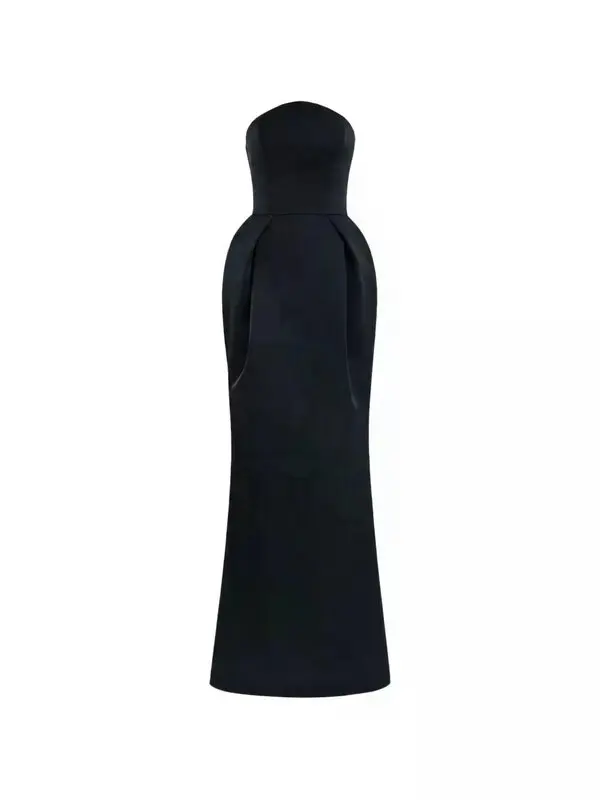 GEMY MAALOUF Strapless Floor-length Gown - Black