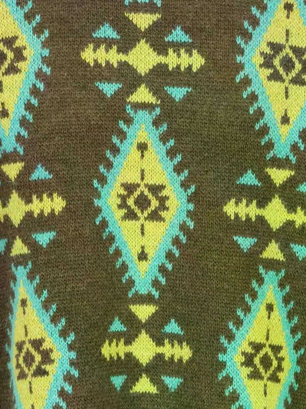 COLOUR MARKET Crystal-embellished Intarsia-knit Sweater