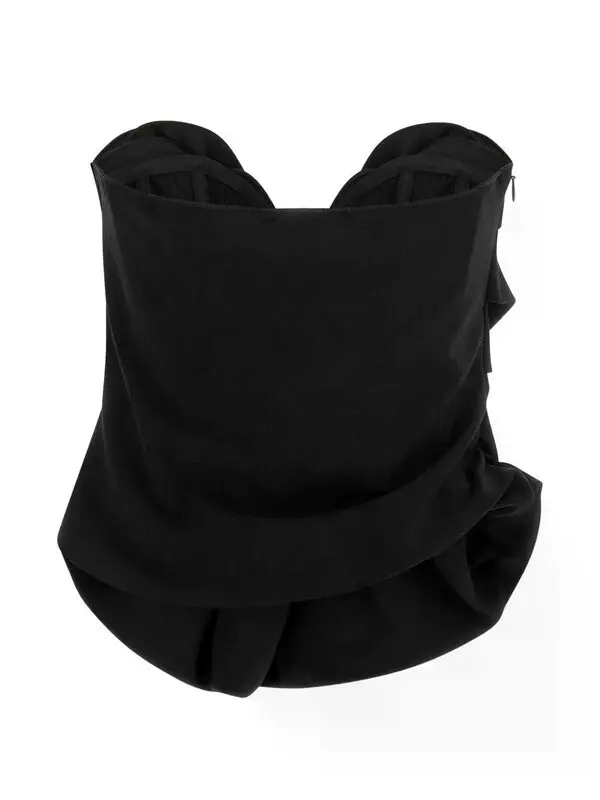 Magda Butrym Floral-appliqué Draped Corset Top