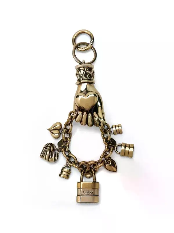 Chloé Charm-embellished Hand-motif Keyring - Gold