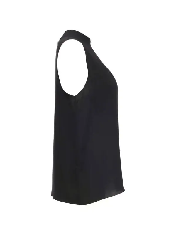 Theory 2021 Mock-neck Sleeveless Silk Top