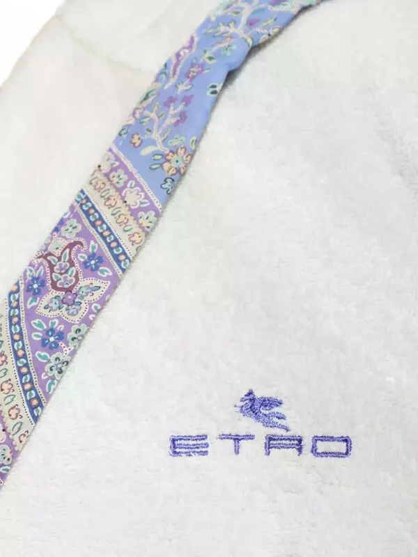 Etro Paisley-trim Hoodie Bathrobe