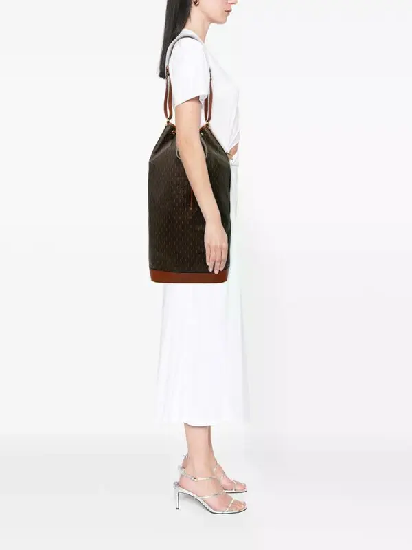 Saint Laurent Monogram Coated Canvas Bucket Bag