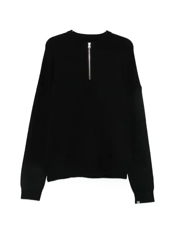 Extreme Cashmere Like Zip-fastening Sweater - Black