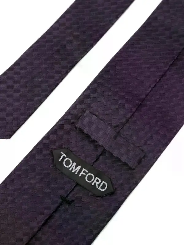 TOM FORD Net-pattern Satin Tie