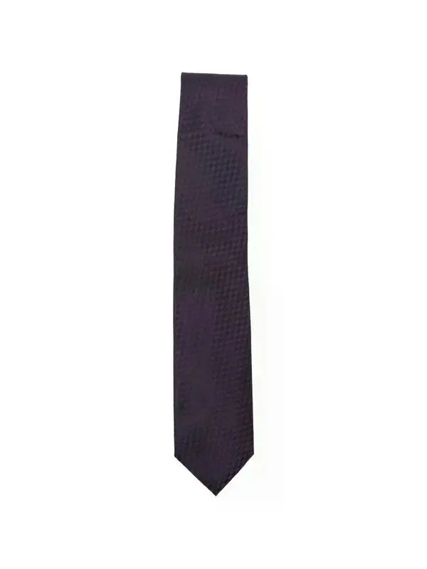 TOM FORD Net-pattern Satin Tie - Purple