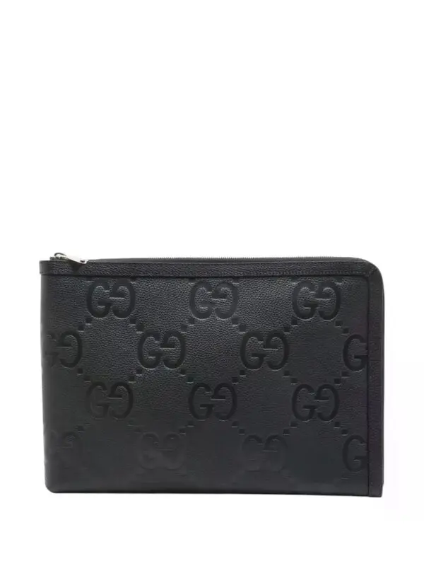 Gucci Jumbo Gg Calfskin Clutch Bag