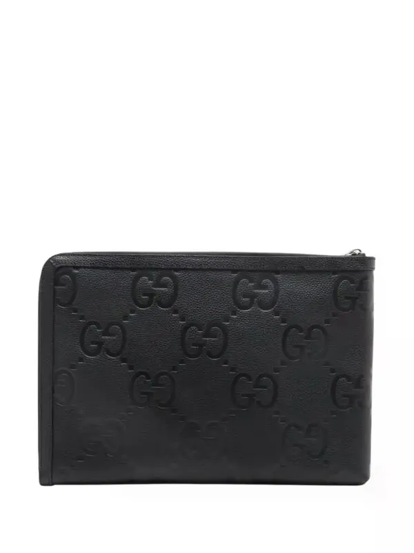 Gucci Jumbo Gg Calfskin Clutch Bag